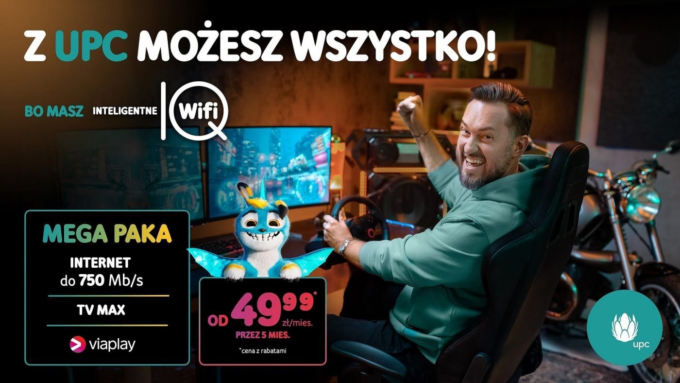 Nowość w UPC - Mega Paka już od 49,99 złotych miesięcznie - Tabletowo